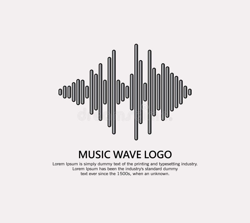 Music wave player logo. stock vector. Illustration of line - 254857357