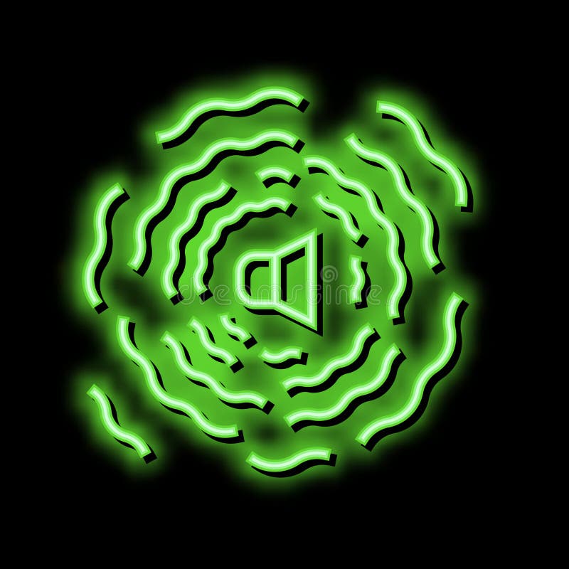 Music Wave Neon Glow Icon Illustration Stock Vector - Illustration of ...