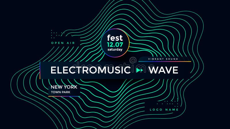 Wave poster stock vector. Illustration of entertainment - 23083502