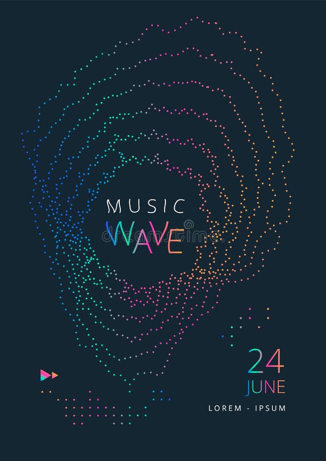 Music wave poster stock vector. Illustration of graphic - 178595209