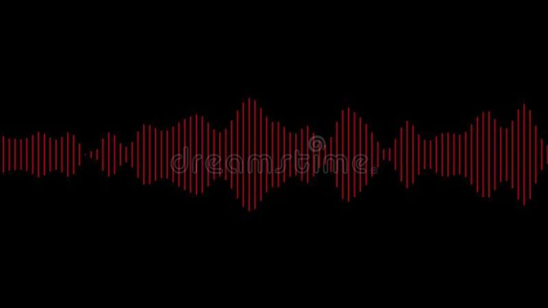 Music Wave in red color stock footage. Video of isolated - 231299108