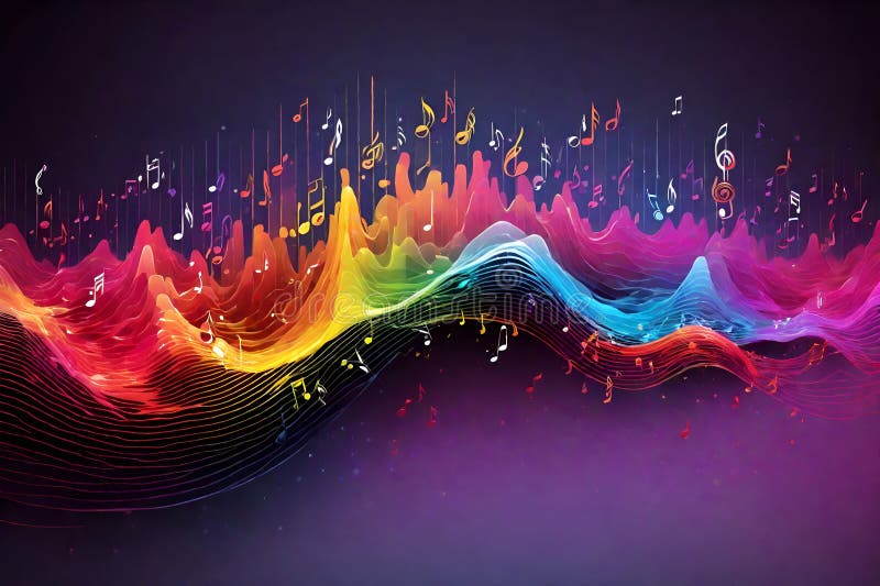 Music Wave Spectrum in Colorful Concept Stock Illustration ...