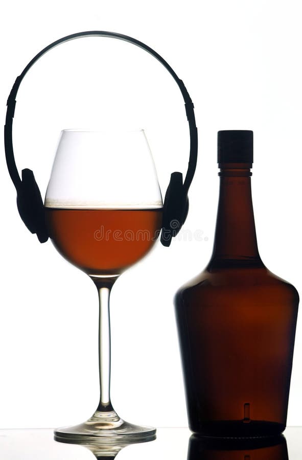 Music and wine stock image. Image of glassware, liquor - 16635607