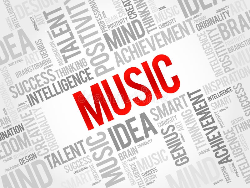 Music word cloud stock illustration. Illustration of headphones - 205712544