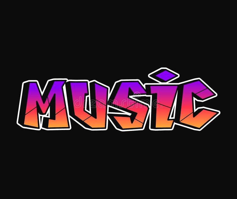Music Word Trippy Psychedelic Graffiti Style Letters.Vector Hand Drawn ... Music Word Trippy Psychedelic Graffiti Style Letters.Vector Hand Drawn ...
