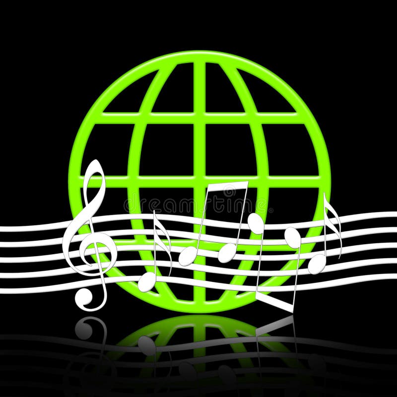 World Music Earth Notes stock vector. Illustration of world - 3224986