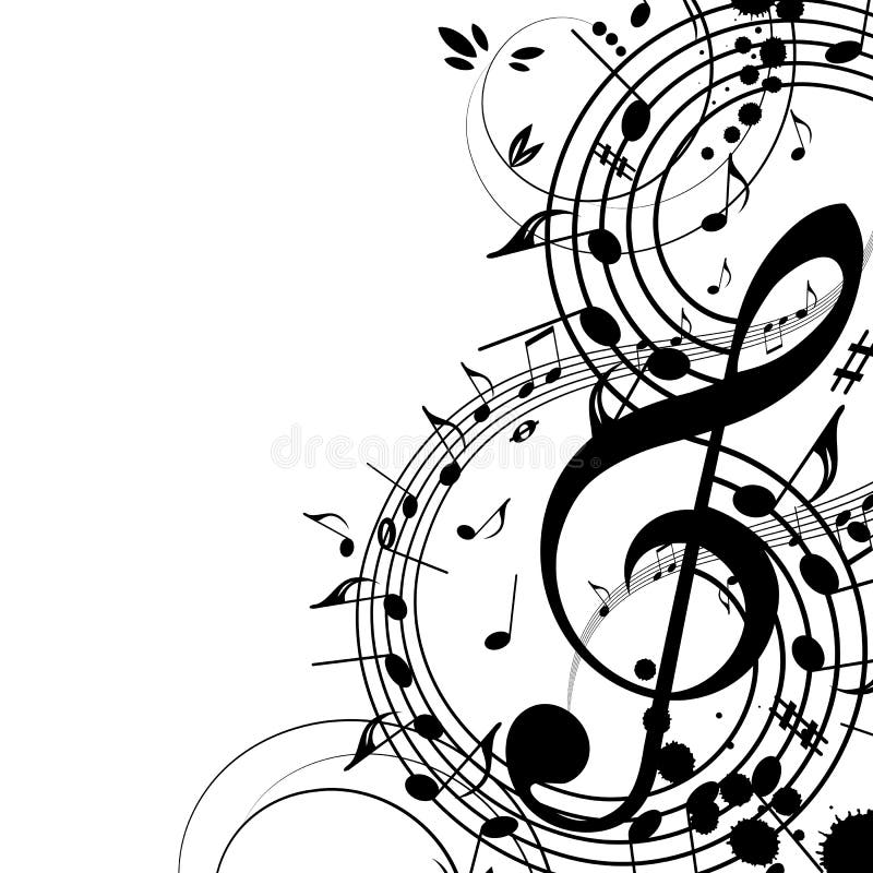 Note di musica illustrazione di stock. Illustrazione di canzone - 1898457