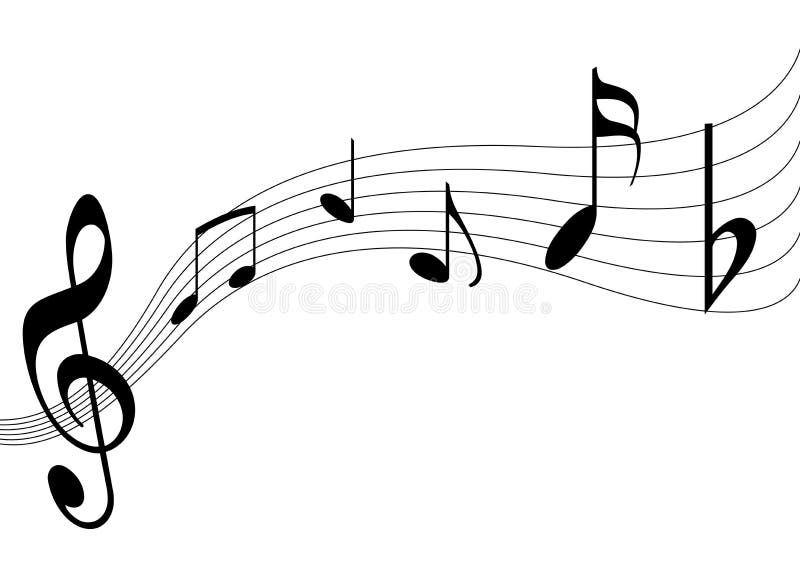Note stilizzate di musica illustrazione vettoriale. Illustrazione di ...