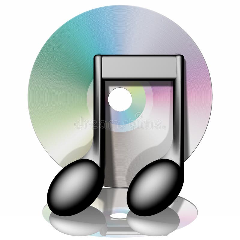 Musica. Note. CD Music - 3D Illustration Stock Illustration ...