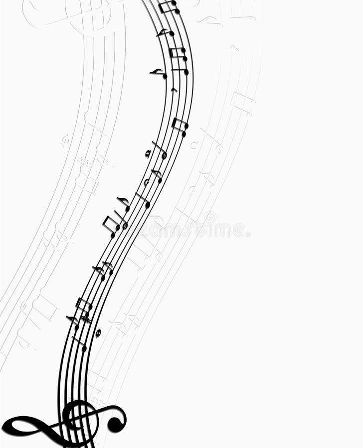 Musical Abstract Background, Card, Flyer, the Post Stock Illustration ...