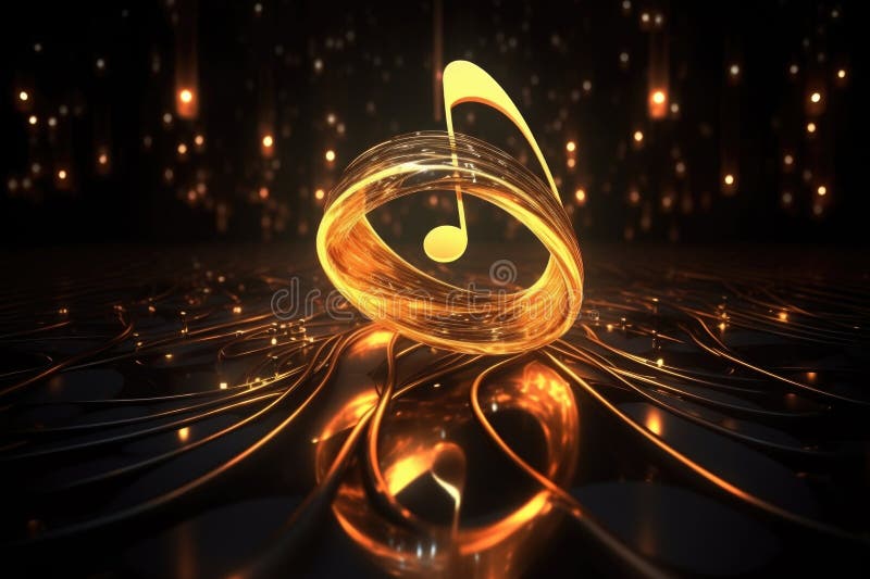 Musical Abstract Background from Notes Stock Illustration ...