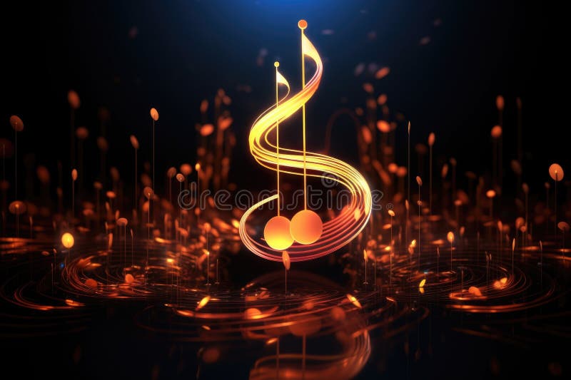 Musical Abstract Background from Notes Stock Illustration ...