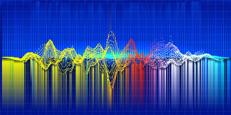 Musical Abstract Digital Background. Equalizer with Gradient Blurred ...