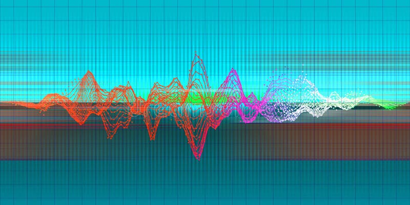 Musical Abstract Tech Background. Color Concept Digital Sound Tech ...