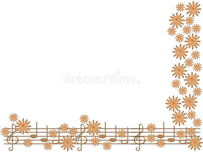 Music Notes Poster Frame stock vector. Illustration of classical - 4167233