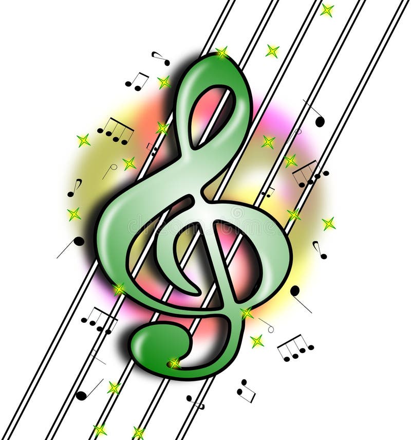Colorful music notes stock vector. Illustration of music - 15888072