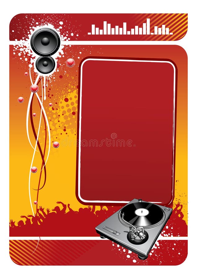 Orange musical background stock vector. Illustration of graphic - 6030097