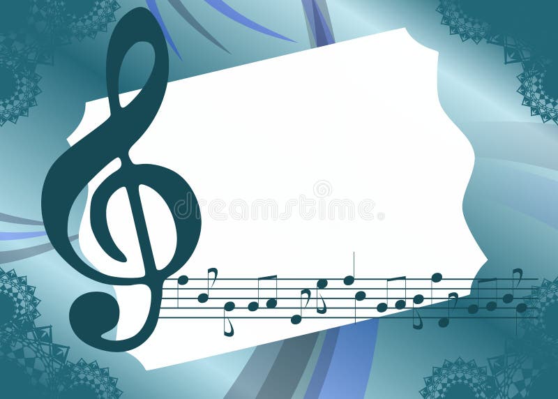 Colorful Musical Background with Treble Clef Stock Illustration ...