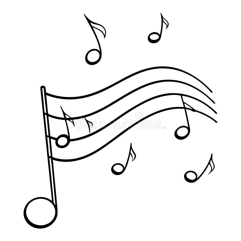 Musical Background with Notes. Flying Music Notes. Song Notation in ...