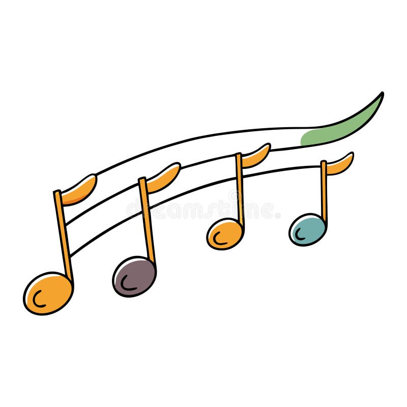 Musical Background with Notes. Flying Music Notes. Song Notation in ...