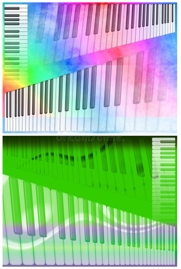 Musical Backgrounds Keyboards Picture. Image: 8792892