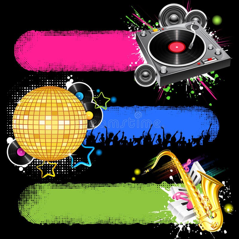 Musical banner stock vector. Illustration of detail, banner - 6595364
