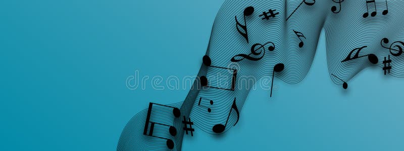 Musical Banner Set with Key Notes Stock Image - Image of wallpaper ...