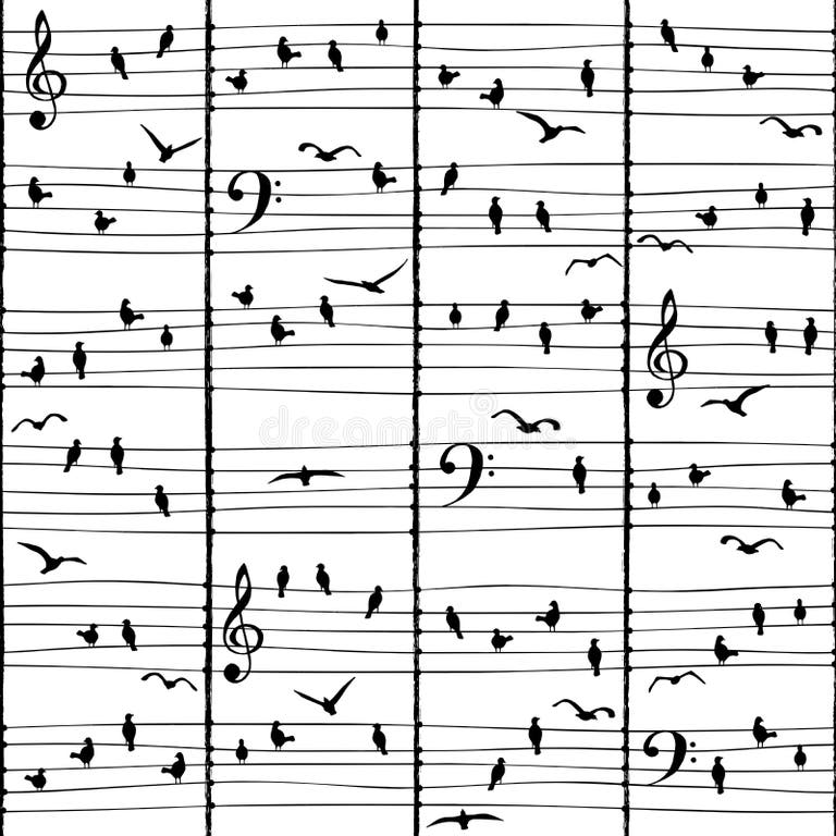 Bird Musical Notes Stock Illustrations – 1,188 Bird Musical Notes Stock ...
