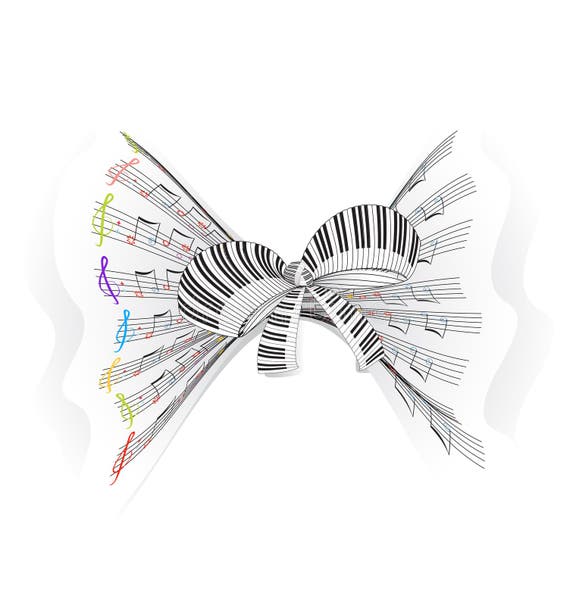 Musical bow stock vector. Illustration of crotchets, black - 11155859