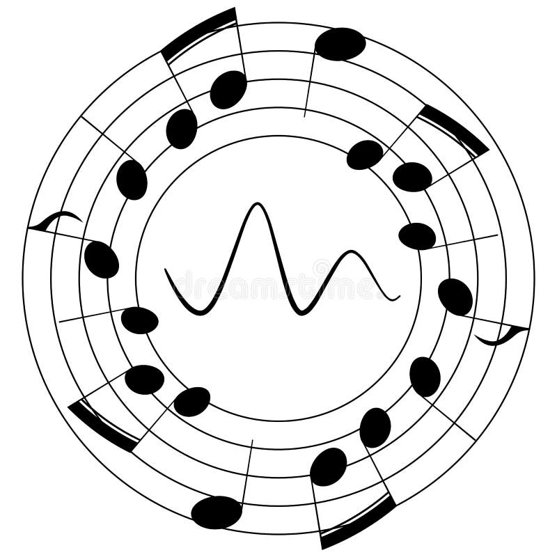 Musical Circle of Fifths stock illustration. Illustration of education ...
