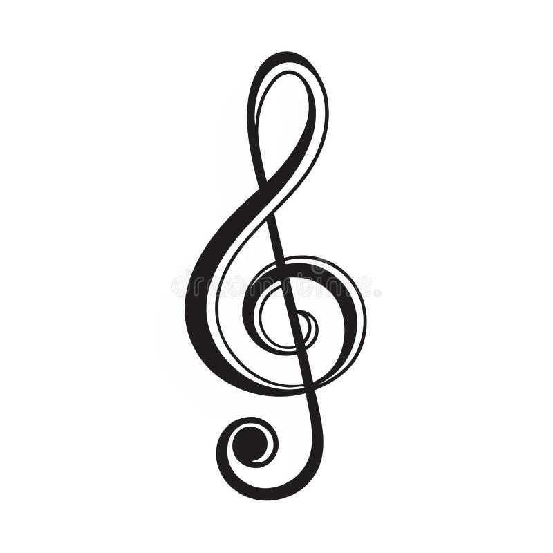 Musical Clef Symbol Elegant Design for Tattoos Logos and Creative ...