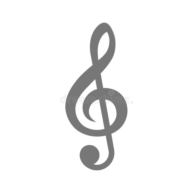 Musical clef vector icon stock vector. Illustration of music - 295412782