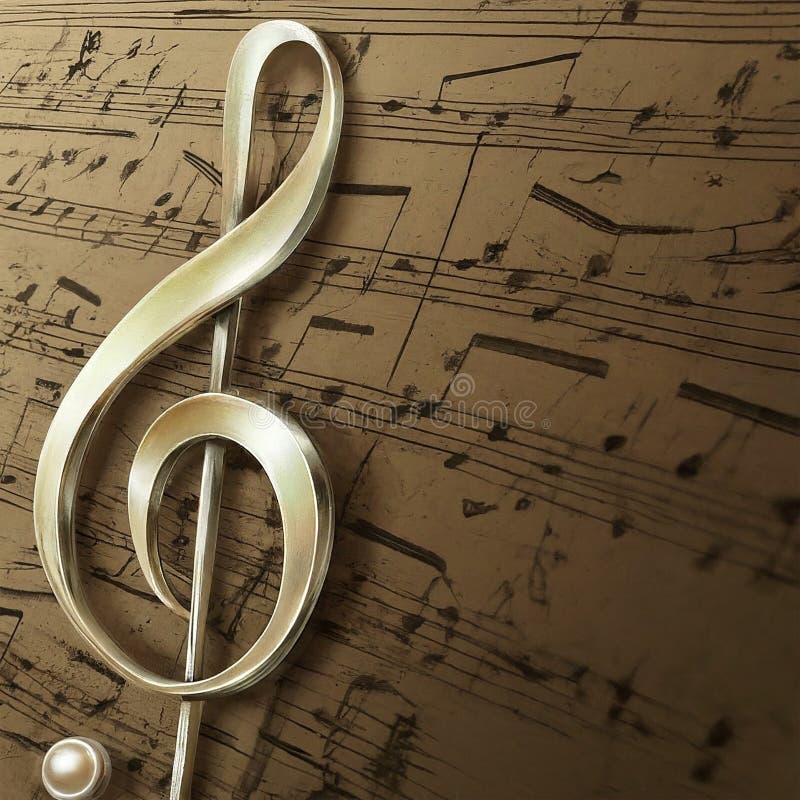 Clef, music sheet stock vector. Illustration of chord - 36087116