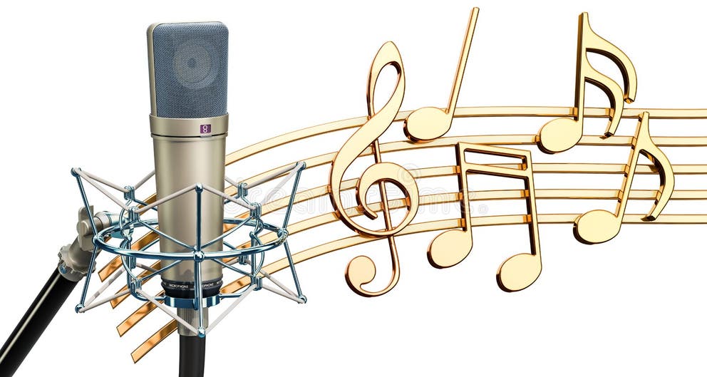 Microphone Music Notes Stock Illustrations – 6,619 Microphone Music ...