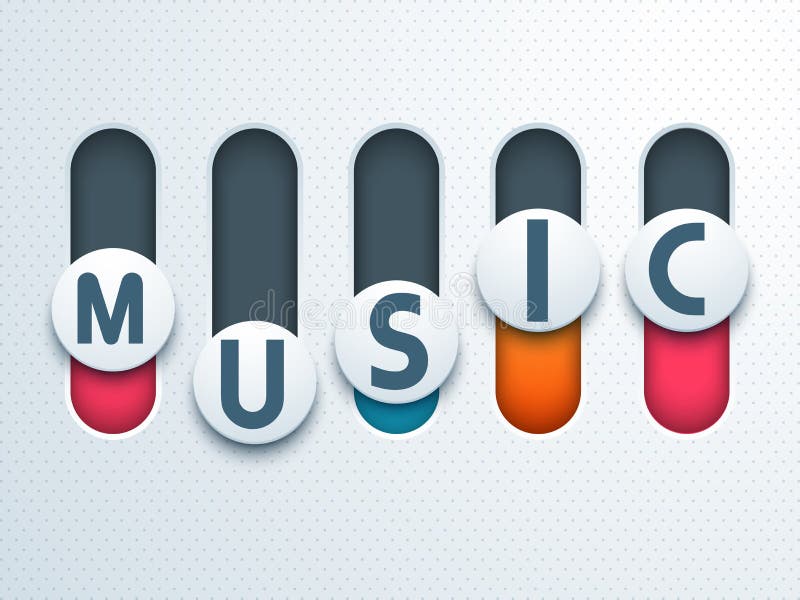 Musical Concept with Text on Toggle Button. Stock Illustration ...