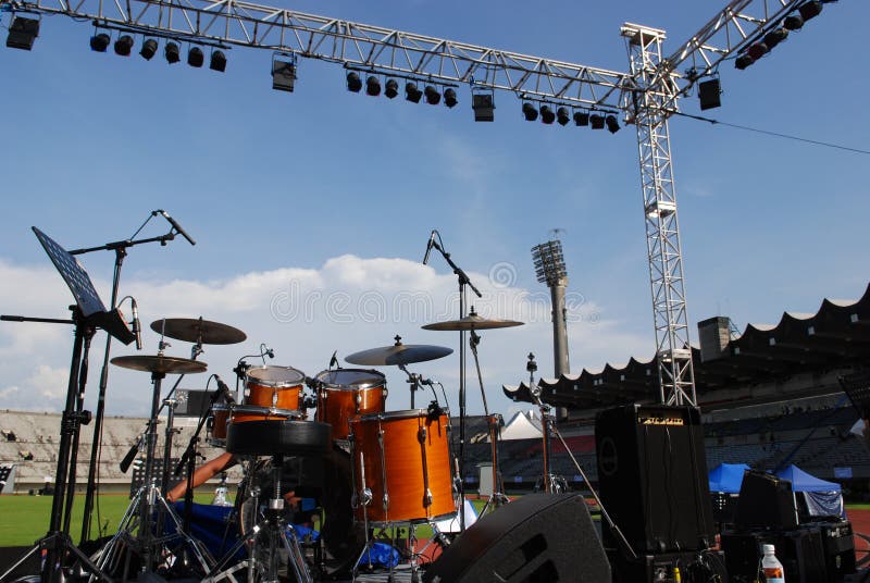 Musical concert stage stock image. Image of stage, guitar - 2624169