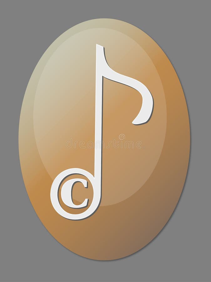 Musical Notation Copyright Icon Stock Vector - Illustration of peer ...