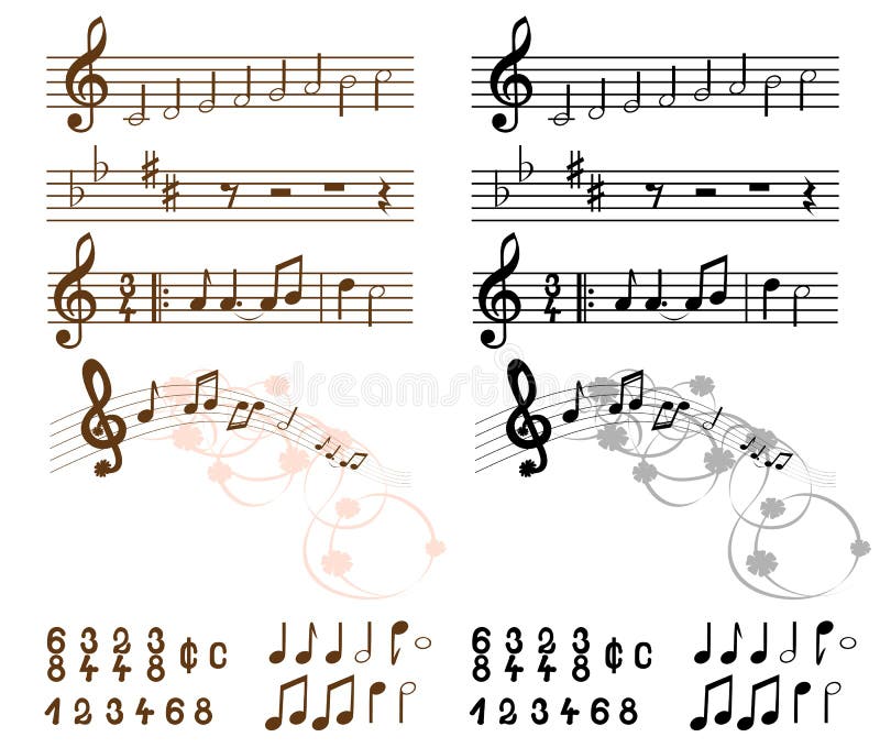 Musical design elements2 stock vector. Illustration of song - 7764657