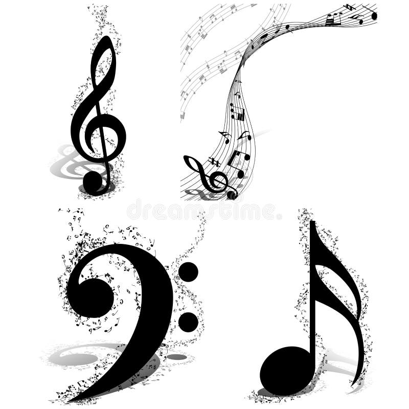 Musical Designs Set stock vector. Illustration of design - 70486723