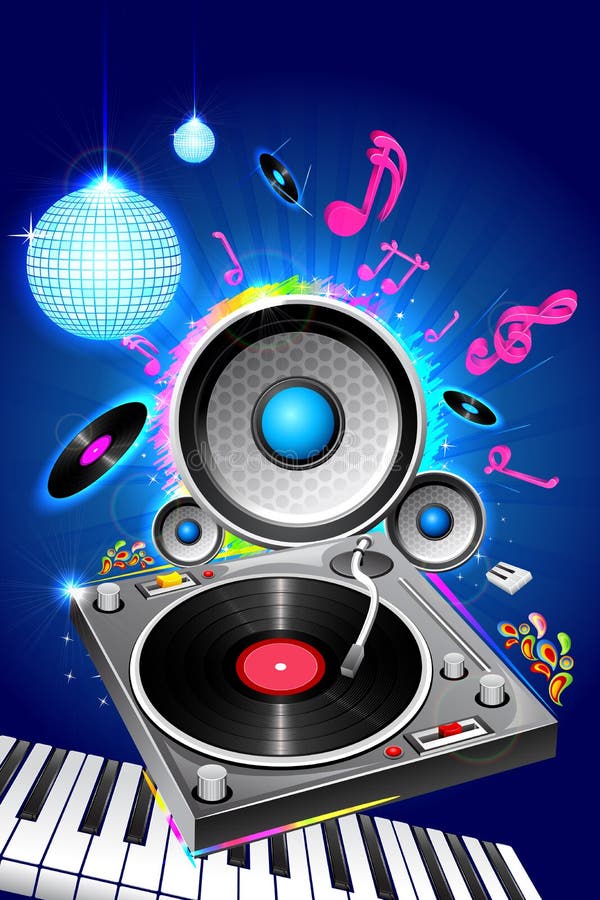 Musical Disco stock illustration. Illustration of bass - 20935540