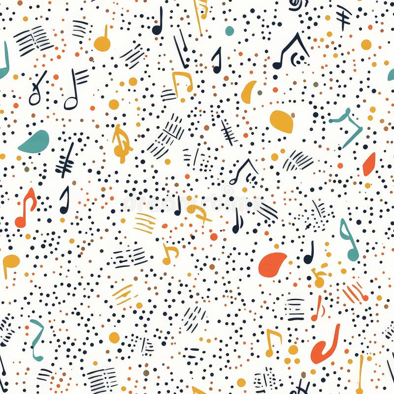 A Musical Dot Pattern, Where Tiny Dots Float among Musical Notes and ...