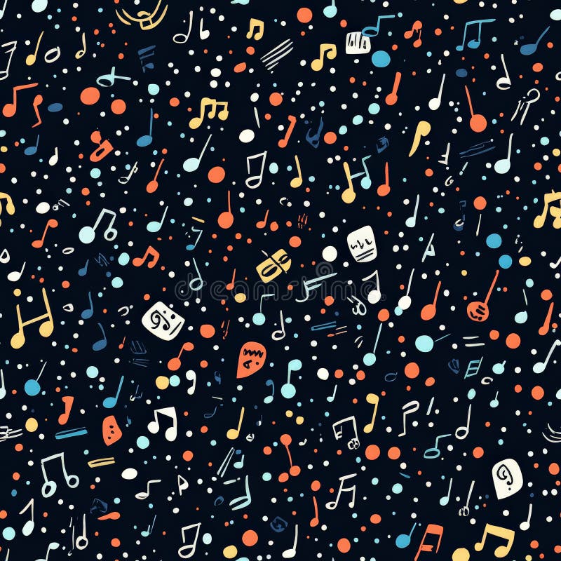 A Musical Dot Pattern, Where Tiny Dots Float among Musical Notes and ...