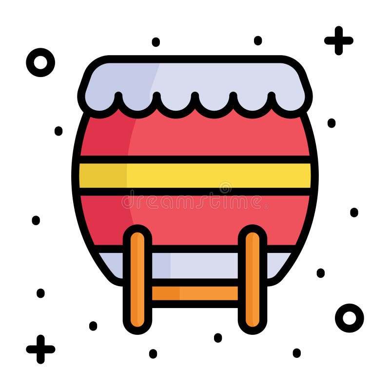 Musical Drum Vector Design in Modern and Trendy Style Stock Vector ...