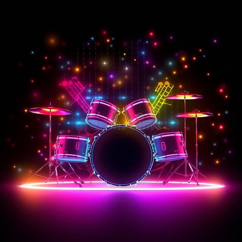 Neon Drums Stock Illustrations – 395 Neon Drums Stock Illustrations ...
