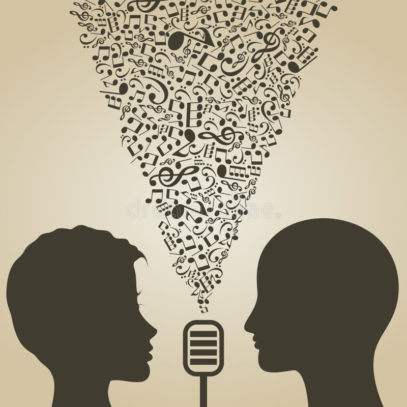 Musical duet stock vector. Illustration of person, structure - 25902837