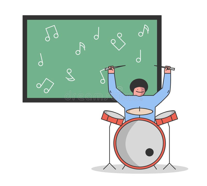 Musical Education Concept. the Boy is Learning To Play Musical ...