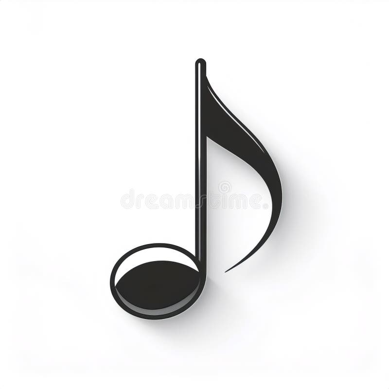 Musical Eighth Note Silhouette Creating Dramatic Shadow Against ...