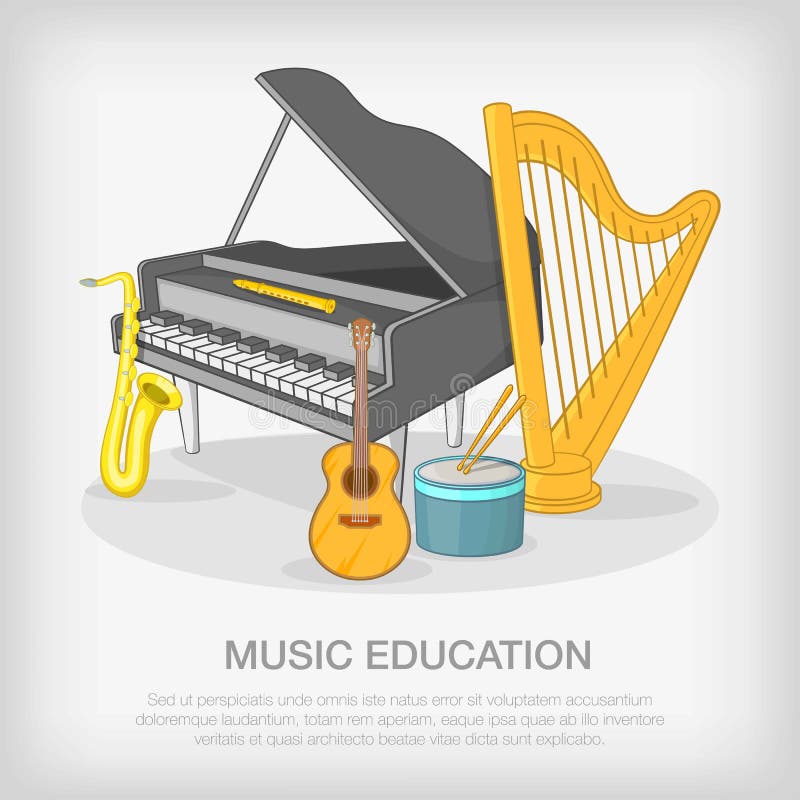 Musical Ensemble Concept, Cartoon Style Stock Vector - Illustration of ...