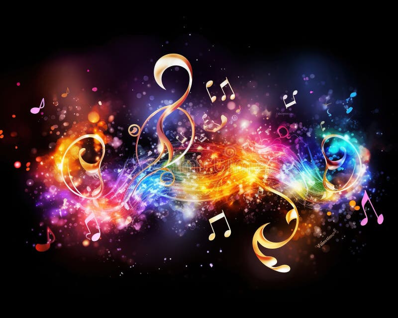 Musical Explosion is a Modern Artistic Design with Fire. Stock ...
