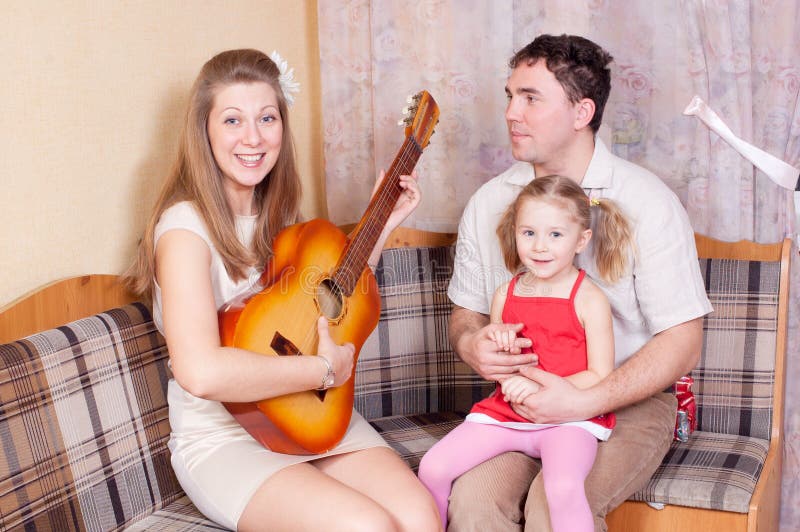 Musical family stock photo. Image of mother, begetter - 18508848